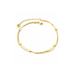 Pure Schmuck Fu&szlig;schmuck 'Double Line' Damen Gr&ouml;&szlig;e 21 + 5 cm extension gold