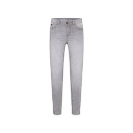 SOCCX Damen Slim-fit-Jeanscloudy grau jogg, Gr. 27, Abriebeffekte, Denim/Jeans, Material: 68% Baumwolle, 16% Polyester, 14% Lyocell, 2% Elasthan,