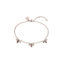 PURELEI Fu&szlig;schmuck 'Flowery' Damen Gr&ouml;&szlig;e one size rosegold / hellgr&uuml;n / hellpink