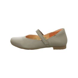 Think! THINK Damen Riemchenballerina "Think Ballerinas Leder", Gr. 38, beige, Leder, Schuhe