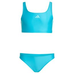 adidas Performance Sportbademode '3-STRIPES V-BACK' M&auml;dchen Gr&ouml;&szlig;e 116 t&uuml;rkis / himmelblau