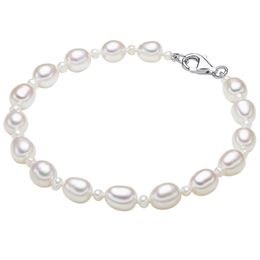 Valero Pearls Armband Damen Gr&ouml;&szlig;e One Size silber / perlwei&szlig;