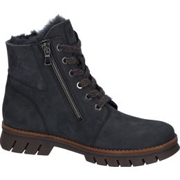Waldl&auml;ufer WALDL&Auml;UFER Damen Winterstiefelette "H-XARA", Gr. 5,5, blau, Lammfell, Nubukleder, unifarben, Schuhe, Winterboots, Bequemschuh in Bequemweite G (=