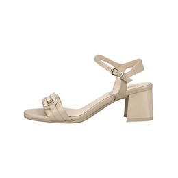 Nero Giardini Damen Riemchensandale "Nero Giardini Sandalen Leder", Gr. 38, beige, Leder, Schuhe