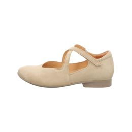 Think! THINK Damen Riemchenballerina "Think Ballerinas Leder", Gr. 37,5beige, Leder, Schuhe