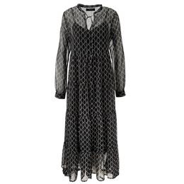Aniston Casual Kleid Damen Gr&ouml;&szlig;e 36 schwarz / wei&szlig; Winterkleid