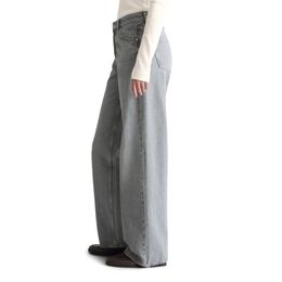 Marc O'Polo Damen Weite Jeans "aus Bio-Baumwolle ohne Stretch", grau, Gr. 29, MARC O'POLO DENIM, unifarben, Obermaterial: 100% Baumwolle, Jeans