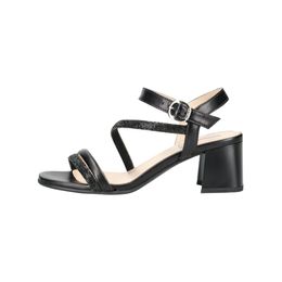 Nero Giardini Damen Riemchensandale "Nero Giardini Sandalen Leder", Gr. 36, schwarz, Leder, Schuhe