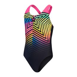 Speedo Sportbadeanzug M&auml;dchen Gr&ouml;&szlig;e 152 blau / gelb / orange / pink / schwarz