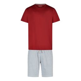 Phil & Co. Berlin Pyjama kurz Herren Gr&ouml;&szlig;e M himmelblau / rot / wei&szlig;