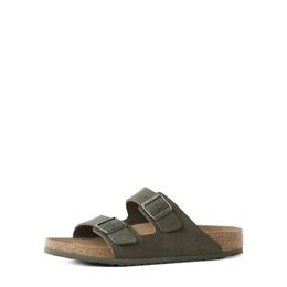 Birkenstock Pantolette 'Arizona' Herren Gr&ouml;&szlig;e 47 karamell / oliv / silber
