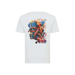Oldskull T-Shirt 'Worldvibe Tentacle Spectacle' Herren Gr&ouml;&szlig;e XXL blau / rot / wei&szlig;