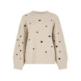 Apricot Embroidered Heart Jumper ' ' Damen Gr&ouml;&szlig;e XXL stone