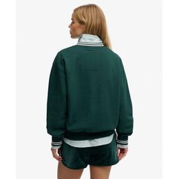 Superdry & Co Sweatshirt 'Country Club' Damen Gr&ouml;&szlig;e S gold / dunkelgr&uuml;n