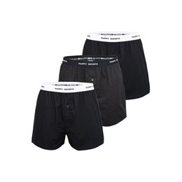 Happy Shorts Boxershorts Herren Gr&ouml;&szlig;e M schwarz / wei&szlig;