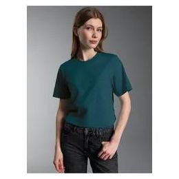 T-Shirt TRIGEMA "TRIGEMA T-Shirt aus 100% Baumwolle", Damen, Gr. 3XL, blau (saphir), Single Jersey, 100% Baumwolle, Basic, lang, Rundhals, Shirts T-Shirt