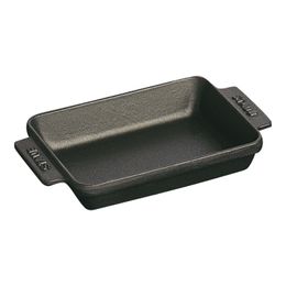 Staub Specialities Ofenform 15 x 11 cm, rechteckig, Schwarz, Gusseisen
