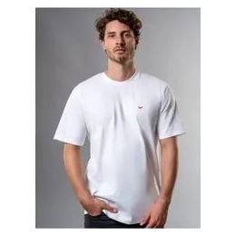 T-Shirt TRIGEMA "TRIGEMA Classic Tee", Herren, Gr. 5XL, wei&szlig;, Single Jersey, 100% Baumwolle, Basic, lang, Rundhals, Shirts T-Shirt