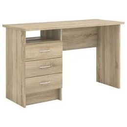 Schreibtisch Inosign "Function Plus, Arbeitstisch, B&uuml;rotisch", braun (eichefarben), B:120cm H:72,6cm T:48,1cm, Tische, Schreibtisch, Computertisch mit 3 Schubladen, Breite 120 cm, Tiefe 48 cm