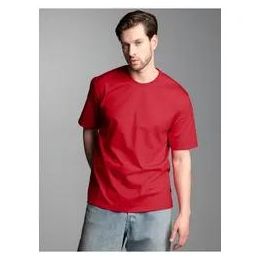 T-Shirt TRIGEMA "TRIGEMA T-Shirt DELUXE Baumwolle", Herren, Gr. XL, braun (kirsch), Single Jersey, 100% Baumwolle, Basic, lang, Rundhals, Shirts T-Shirt