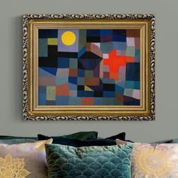 Gerahmtes Leinwandbild Paul Klee - Feuer bei Vollmond