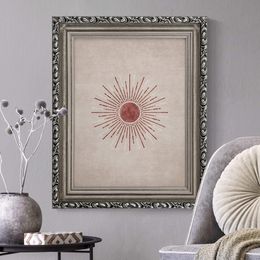 Gerahmtes Leinwandbild Boho Sonne I