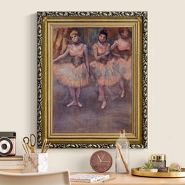 Gerahmtes Leinwandbild Edgar Degas - T&auml;nzerinnen vor Exercice