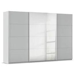 Schwebet&uuml;renschrank OTTO HOME "Kleiderschrank Schrank Schlafzimmerschrank Garderobe AGORDO", grau (seidengrau, griffleisten alufarbig), B:315cm H:210cm T:62cm, Holzwerkstoff, Schr&auml;nke, Schwebet&uuml;renschrank, Top Innenausstattung, in 4 Breiten und 2 H&ouml;hen MADE IN GERMANY, Topseller