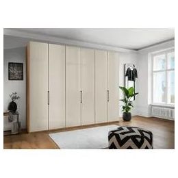 Kleiderschrank Wiemann "Monaco, Kleiderschrank, Schrank, W&auml;scheschrank, mit edler Glasfront", braun (bianco, eiche, nachbildung, glas champagner), B:295,2cm H:236cm T:58cm, Floatglas, Holzwerkstoff, Schr&auml;nke, Kleiderschrank, hochwertigen Beschl&auml;ge inkl. T&uuml;rd&auml;mpfung, variable Inneneinteilung