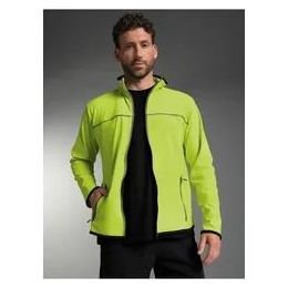 Trainingsjacke TRIGEMA "TRIGEMA Praktische Sportjacke aus Microfaser", Herren, Gr. 3XL, gelb (lemon), Strick, 92% Polyester, 8% Elastan, lang, Jacken Trainingsjacke