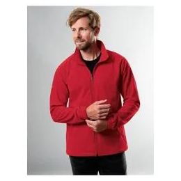 Fleecejacke TRIGEMA "TRIGEMA Fleecejacke", Herren, Gr. M, braun (kirsch), Fleece, 100% Polyester, lang, Jacken Fleecejacke