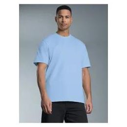 T-Shirt TRIGEMA "TRIGEMA T-Shirt aus 100% Baumwolle", Herren, Gr. XS, blau (horizont), Single Jersey, 100% Baumwolle, Basic, lang, Rundhals, Shirts T-Shirt
