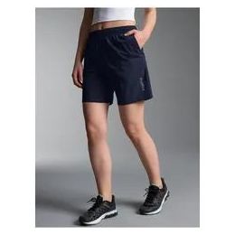 Jerseyhose TRIGEMA "TRIGEMA Sport-Shorts mit Innenslip aus Netz", Damen, Gr. 3XL, Normalgr&ouml;&szlig;en, blau (navy), Web, 74% Nylon, 26% Elastan, Hosen Jerseyhose