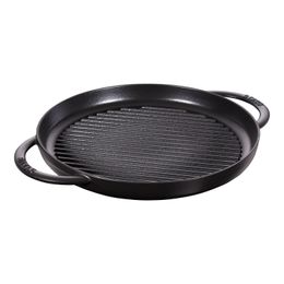 Staub Grill Pans Pure Grill 26 cm, rund, Graphit-Grau, Gusseisen