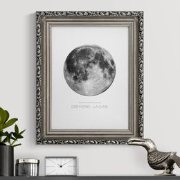 Bilderwelten Leinwandbild mit Barockrahmen Der Mond - La Lune