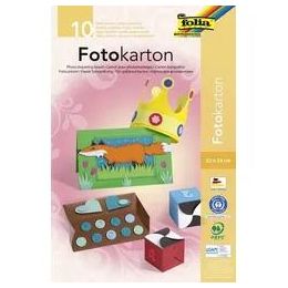 Folia Fotokartonblock, 22x33cm 10 Blatt, farbig sortiert