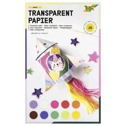 Folia Transparentpapiermappe 42g/m2 18,5x29,7cm, 10 Blatt, farbig sortiert
