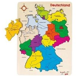 goki Einlegepuzzle Deutschland II, Puzzle Deutschland, Holz