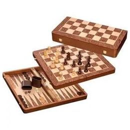 Philos Schach Backgammon Dame Set, Feld 50 mm