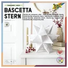 Folia Bascetta-Stern Set, TRANSPARENTPAPIER 115g/m2, 20x20cm, 32 Blatt, wei&szlig;