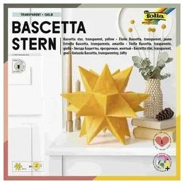 Folia Bascetta-Stern Set, TRANSPARENTPAPIER 115g/m2, 20x20cm, 32 Blatt, gelb