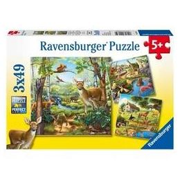 Puzzle Ravensburger Wald-/Zoo-/Haustiere 3 X 49 Teile