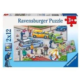 Puzzle Ravensburger Mit Blaulicht unterwegs 2 X 12 Teile
