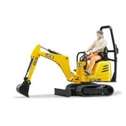 Bruder Profi-Serie bworld JCB Mikrobagger 8010 CTS und Bauarbeiter