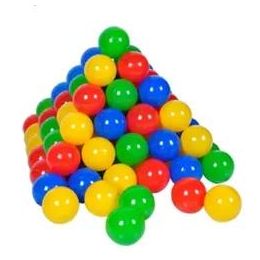 KNORRTOYS 56789 - Ballset 100 bunte Plastikb&auml;lle f&uuml;r B&auml;llebad, 6 cm Durchmesser, im Netz
