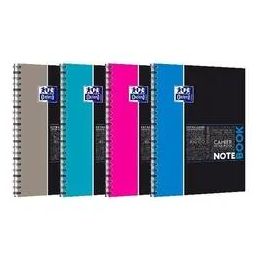 Oxford Studium A4+ Hardcover doppelspiralgebundenes Notebook, 7 mm liniert, 80 Blatt, SCRIBZEE&reg; kompatibel, 1 St&uuml;ck sortiert
