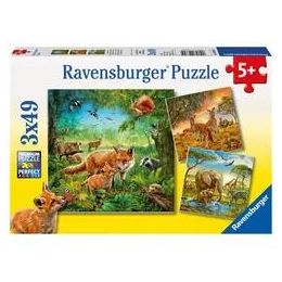 Puzzle Ravensburger Tiere der Erde 3 X 49 Teile