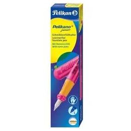 Pelikan Schreiblernf&uuml;llhalter Pelikano Junior, Pink, Feder L, f&uuml;r Linksh&auml;nder