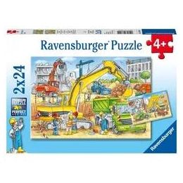 Puzzle Ravensburger Viel zu tun auf der Baustelle 2 X 24 Teile