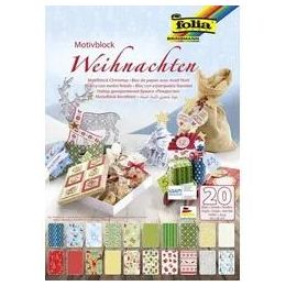 Folia Motivkartonblock WEIHNACHTEN III, 24x34cm, 20 Blatt